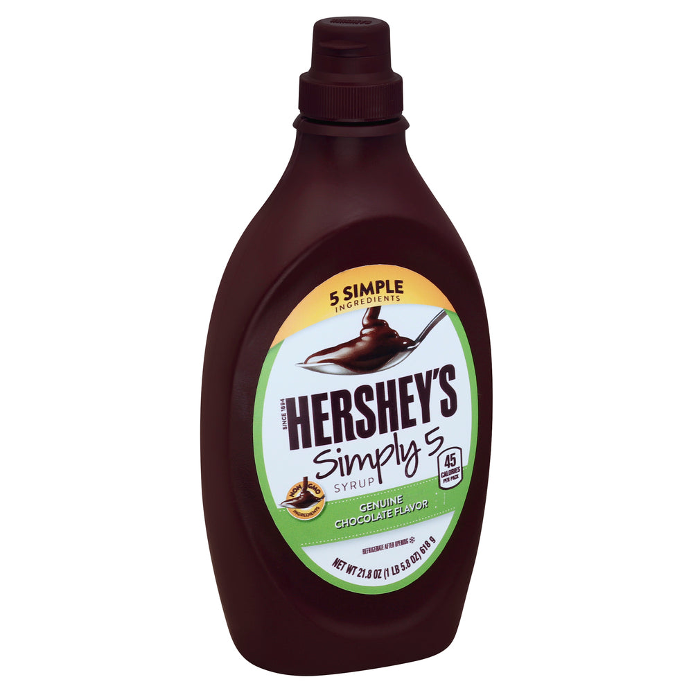 Hershey'S Simply 5 Chocolate Syrup 21.8 Oz — Mega Green Food