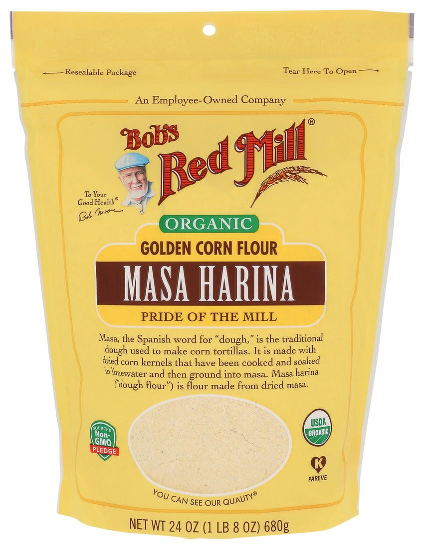Bob'S Red Mill Flour Organic Masa Harina 24 Oz — Mega Green Food