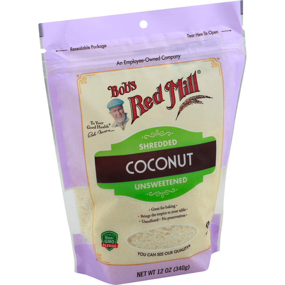 Bob'S Red Mill Shredded Coconut Unsweetened 12 Oz — Mega Green Food