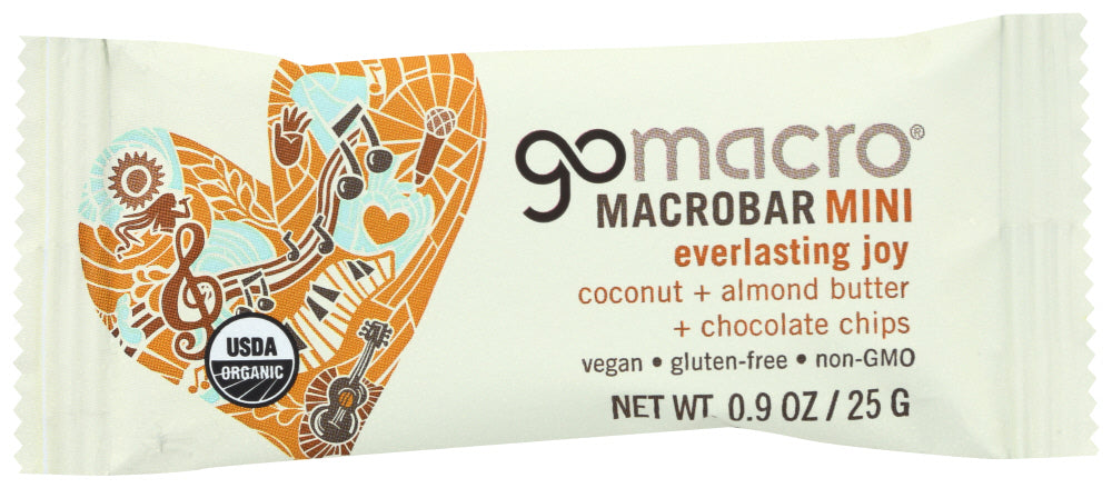Gomacro Coconut Almond Butter Chocolate Chips Mini Macrobar .9 Oz ...