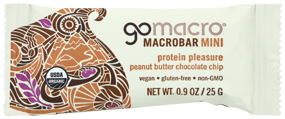 Gomacro Organic Macrobar Peanut Butter Chocolate Chip Mini .9 Oz — Mega ...