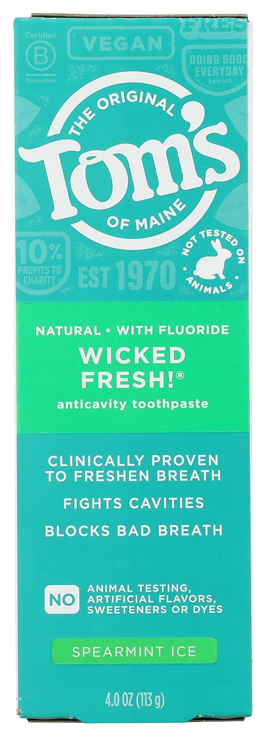 Toms of Maine Wicked Fresh Spearmint Ice AC Toothpaste 4 OZ — Mega ...