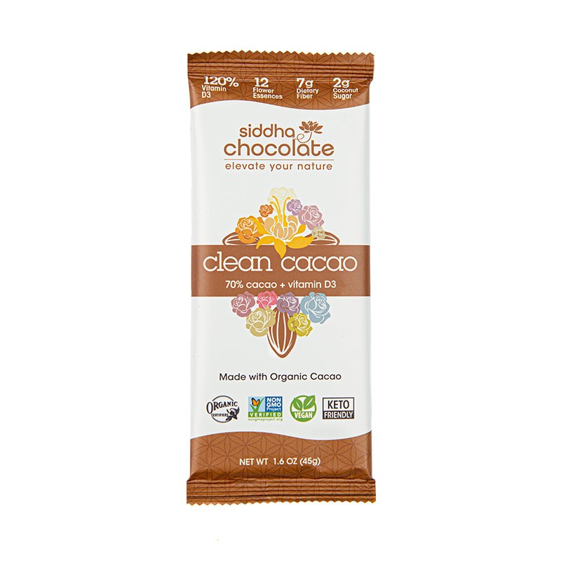 Siddha Remedies Chocolate Bar Clean Cacao 1.8 Oz — Mega Green Food